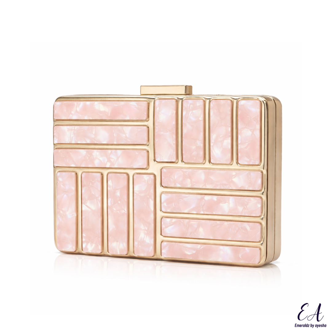 Marble Clutch (pink) – Emeraldz.com.pk